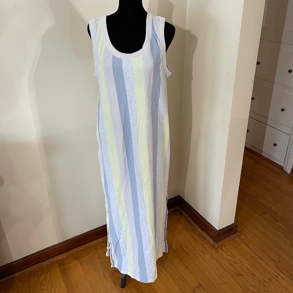 COS | Dresses | Cos Striped Maxi Dress Sz L | Poshmark